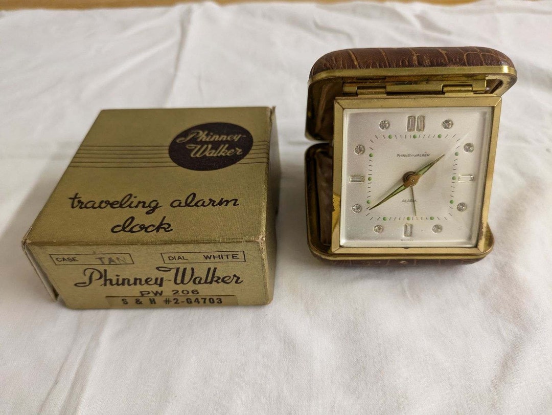 Vtg. Phinney Walker Fold up Travel Alarm Clock W/box. - Etsy