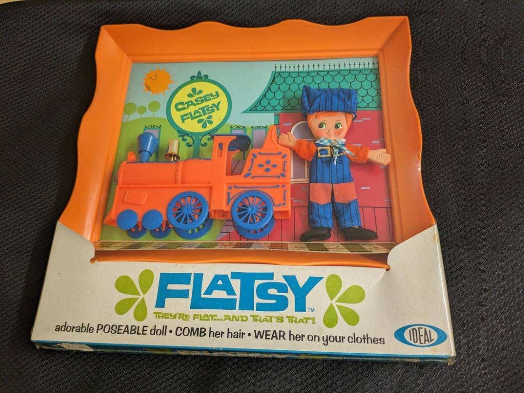 Vtg. Casey the Engineer Flatsy Boy Doll Ideal, Sealed. - Etsy