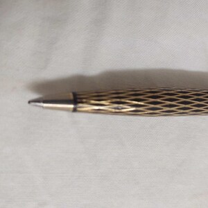 Vtg. Primax Pen Black With Gold Trim Diamond Pattern. Works. - Etsy