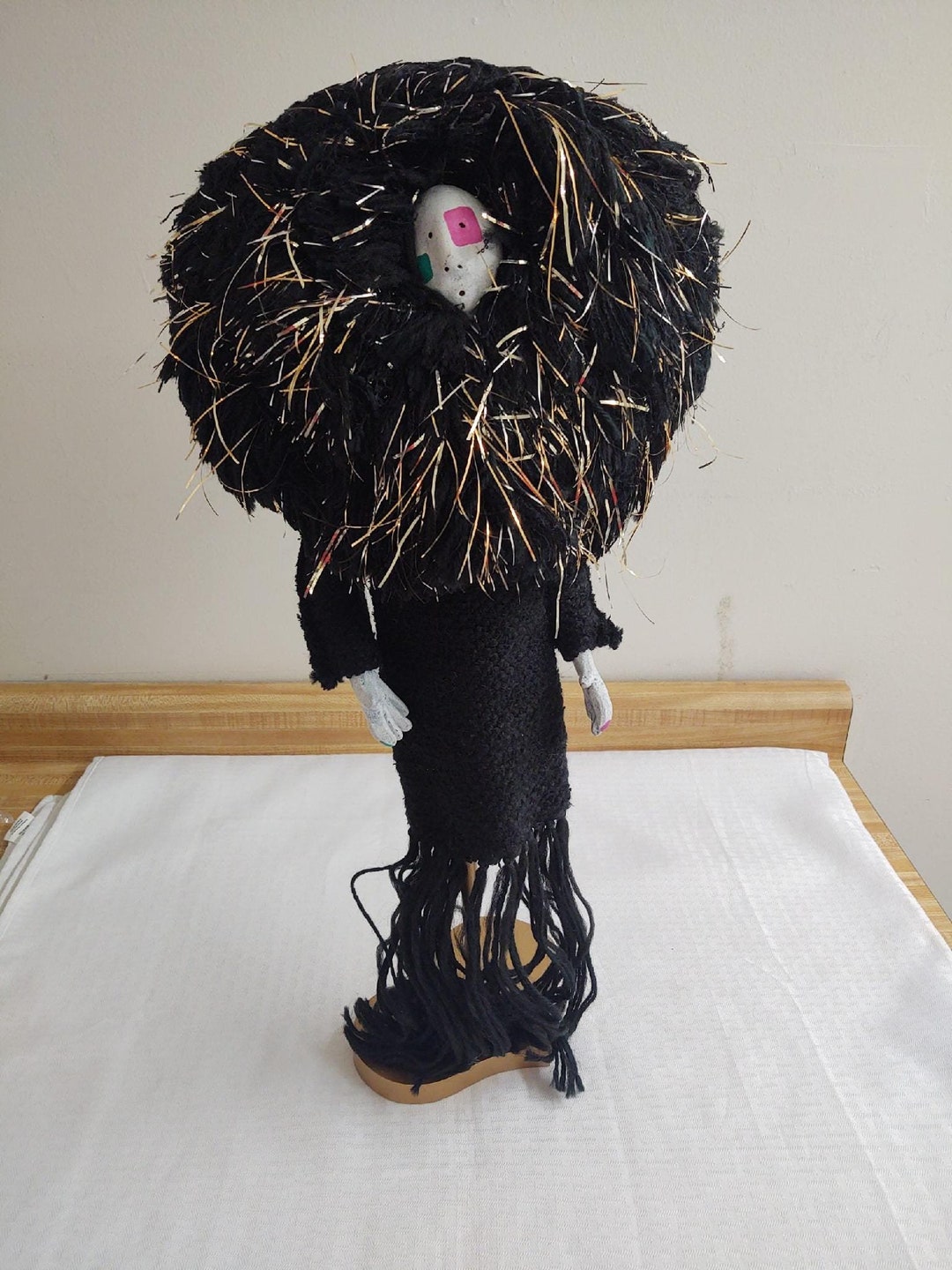 Large Hand Made Doll; Yarn/pottery Face and Hands. - - Etsy