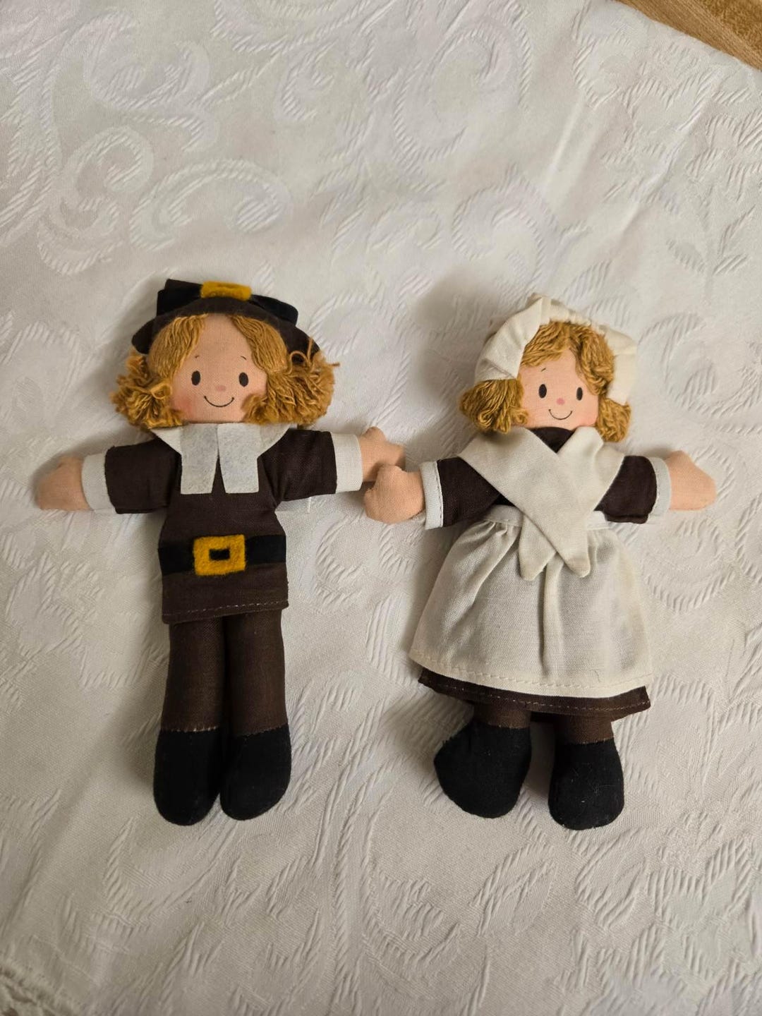 Vtg. Original Hallmark Mr. and Mrs Pilgrim Cloth Dolls. - Etsy