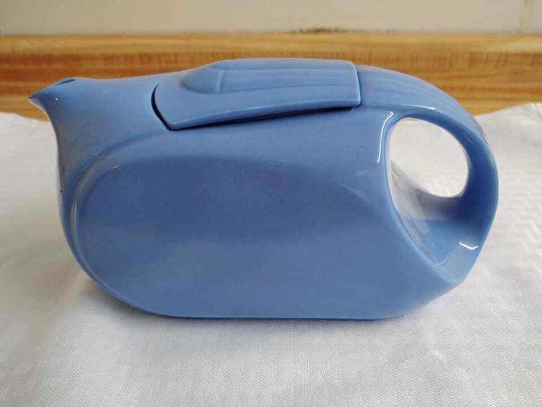 Hall China Co. Blue Water Pitcher; Art Deco, Streamlined. - Etsy