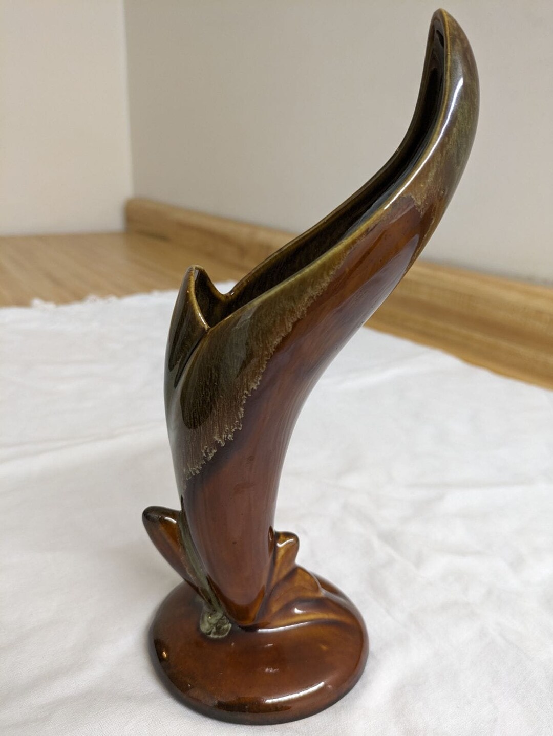Vtg. Van Briggle Pottery, Bird of Paradise Bud Vase. Brown/drip. - Etsy