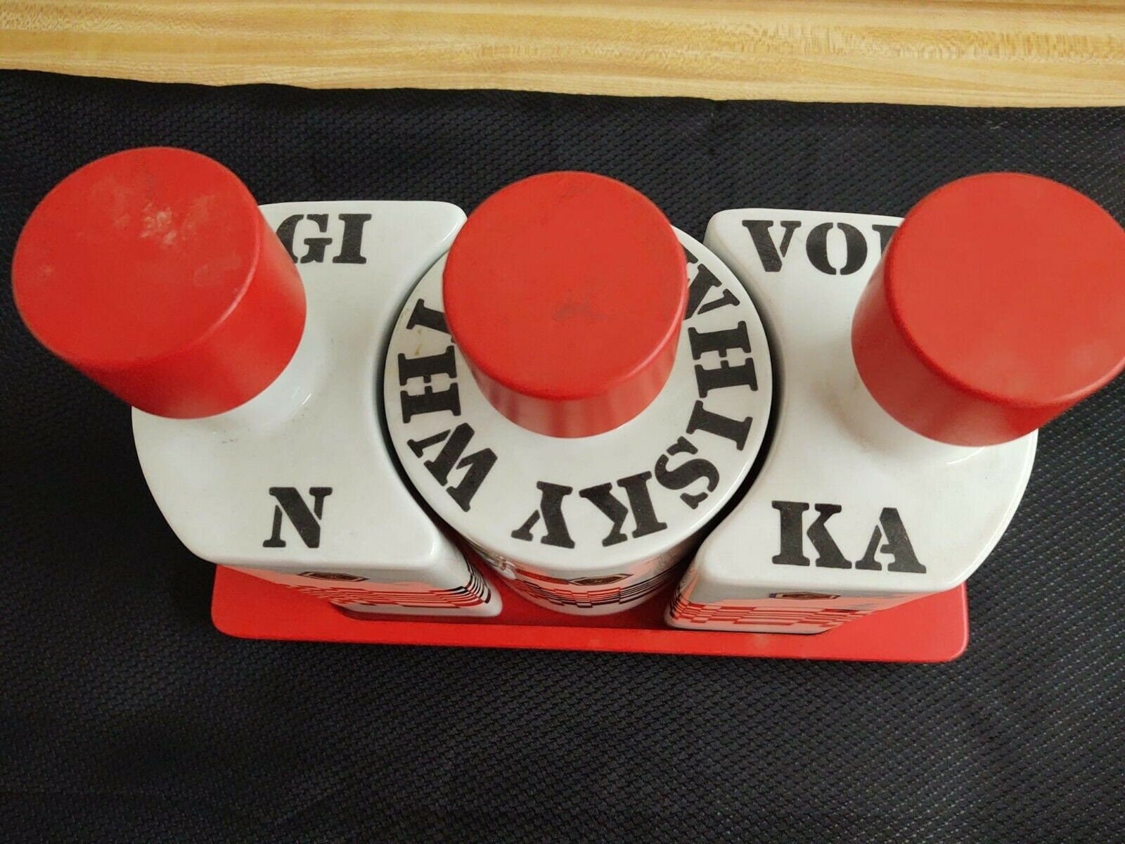 Vintage Ceramica Franco Pozzi Op Art Liquor Decanter Set With Tray ...