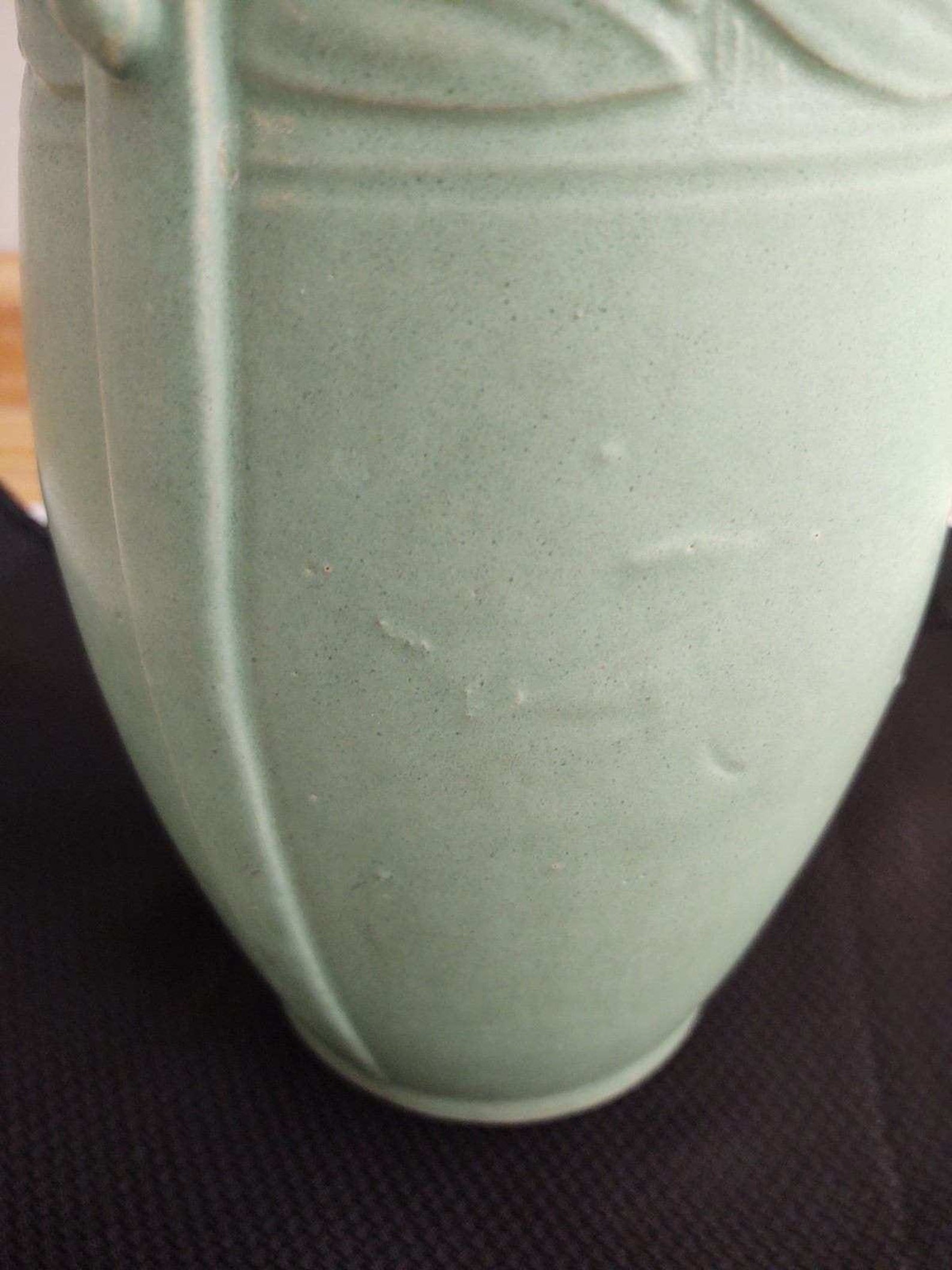 Vintage Light Green Large Pottery Vase Leaves and Berries - Etsy