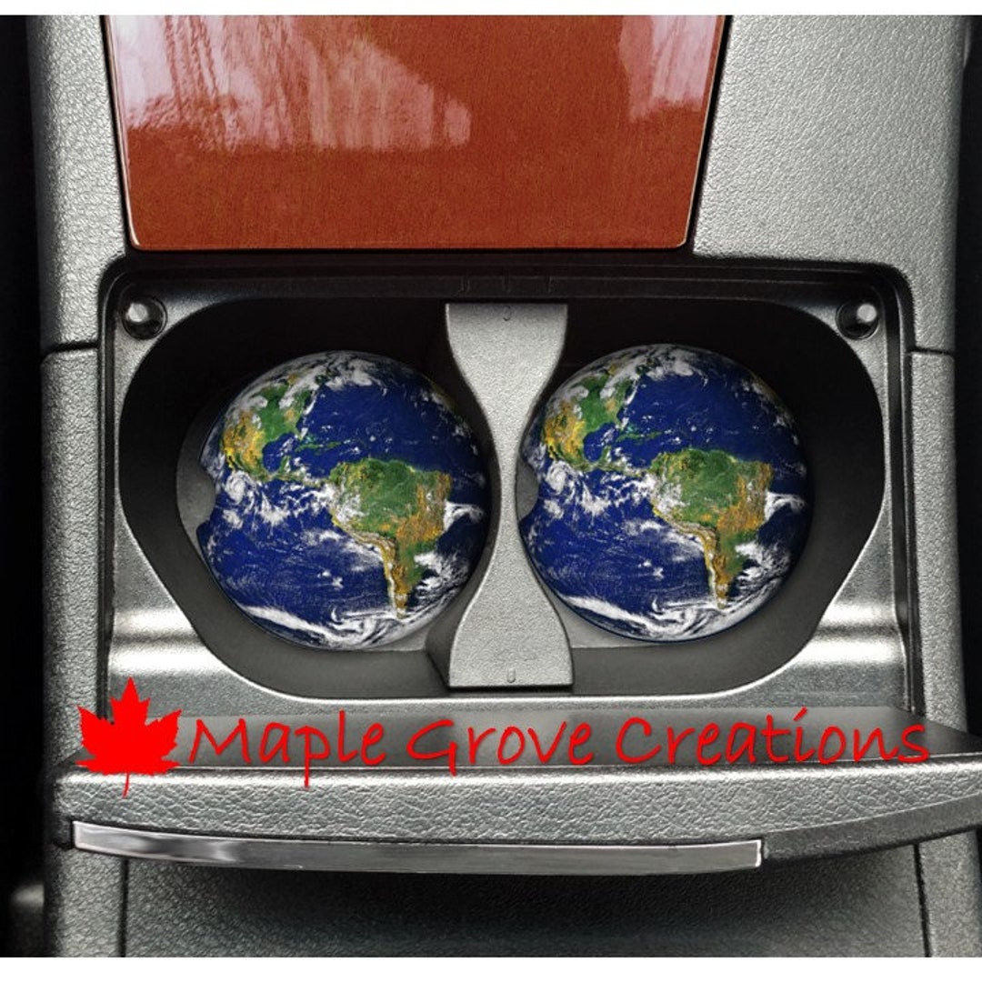Earth Car Coasters - Set of 2 - 2.56" Coasters - Custom Car Coasters ...