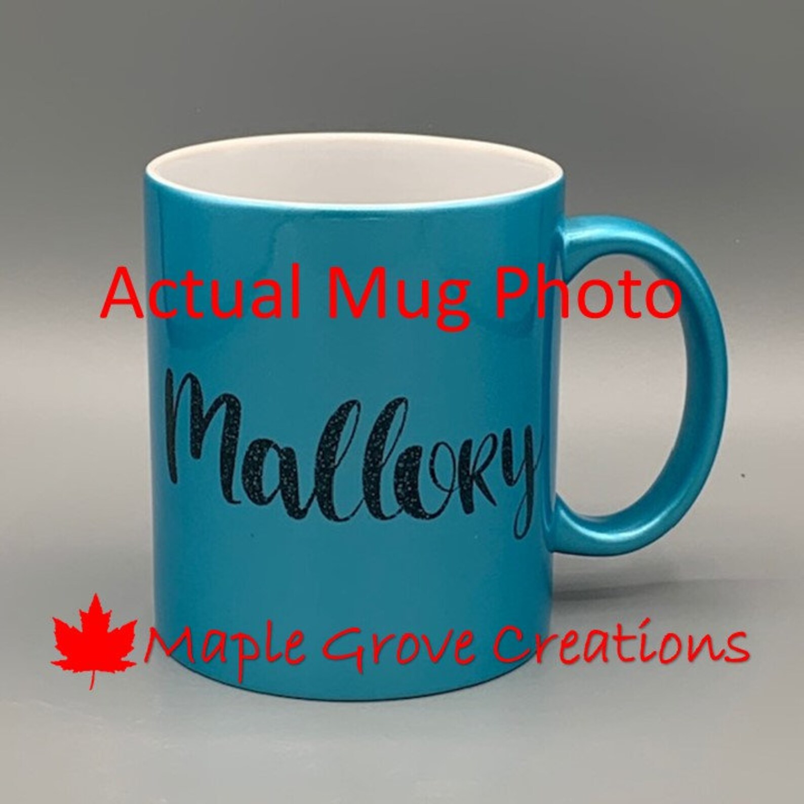 Personalized Sparkling Glitter Font Coffee Mug - Available in Pink ...