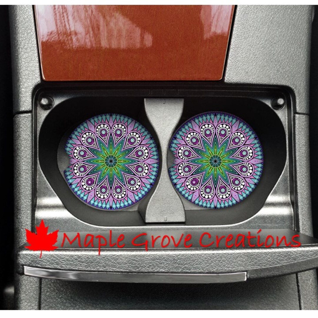 Kaleidoscope Car Coasters - Set of 2 - 2.56" Coasters - Car Coasters ...