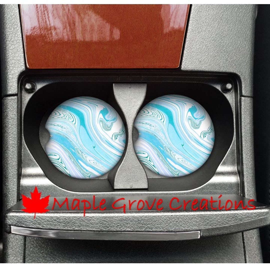 Marble Design Car Coasters - Set of 2 - 2.56