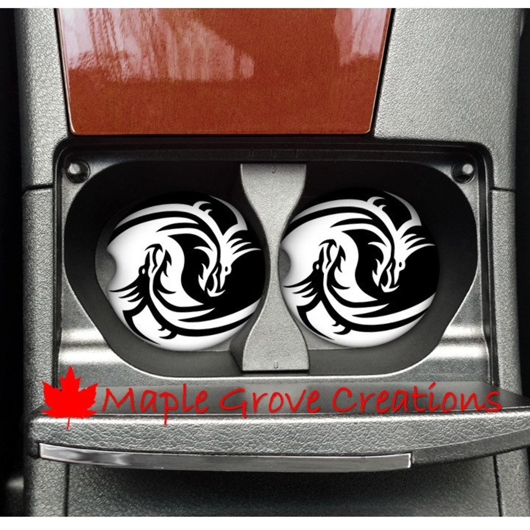 Dragon Car Coasters - Set of 2 - 2.56" Coasters - Custom Car Coasters ...