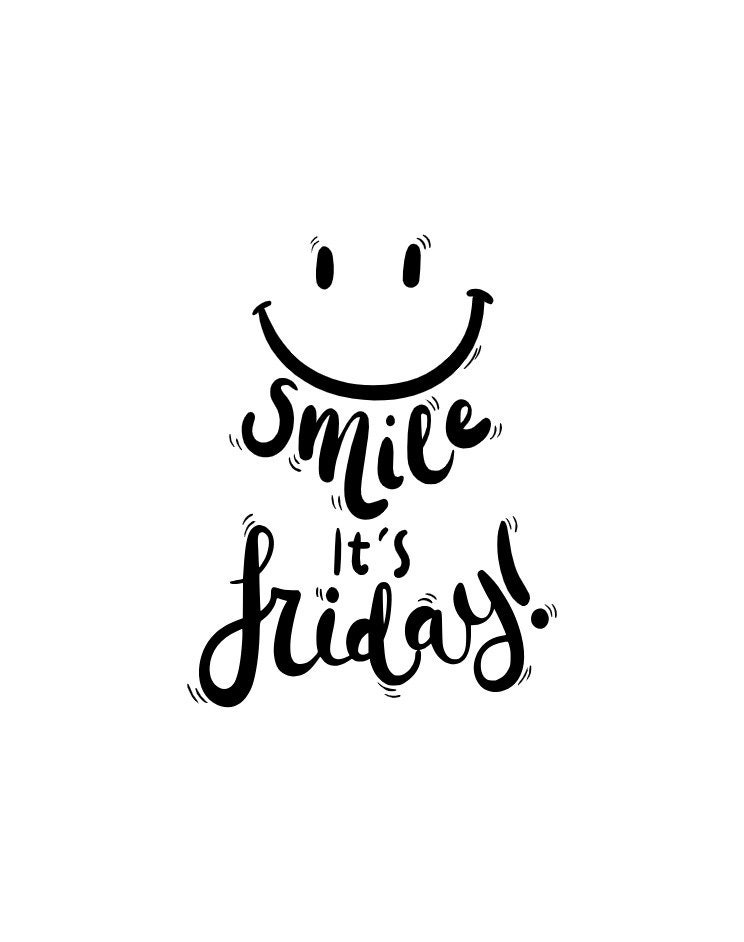 Smile It's Friday Text Design SVG Vector Cutting File / Clip Art ...