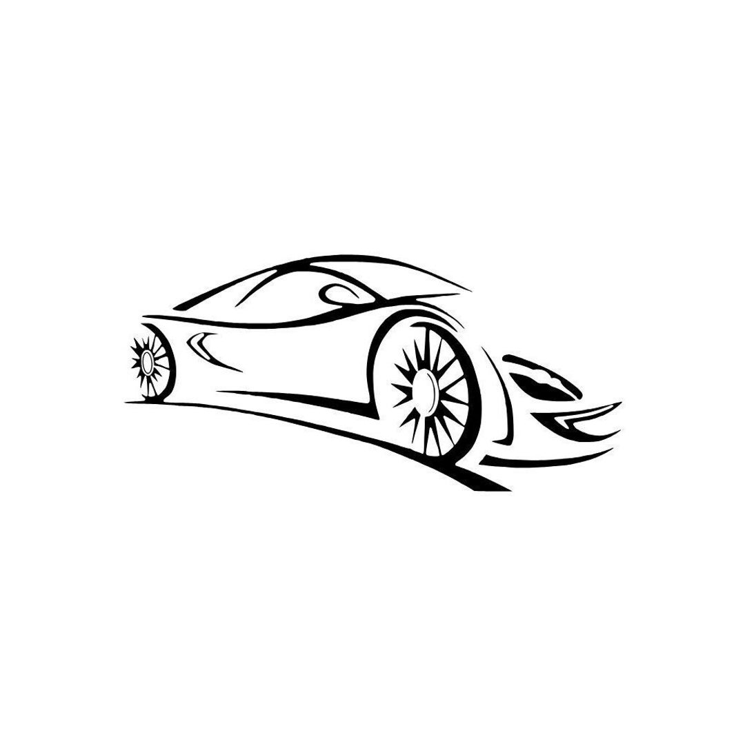 Sports Car Outline No.9 SVG Vector Cutting File / Clip Art Available ...