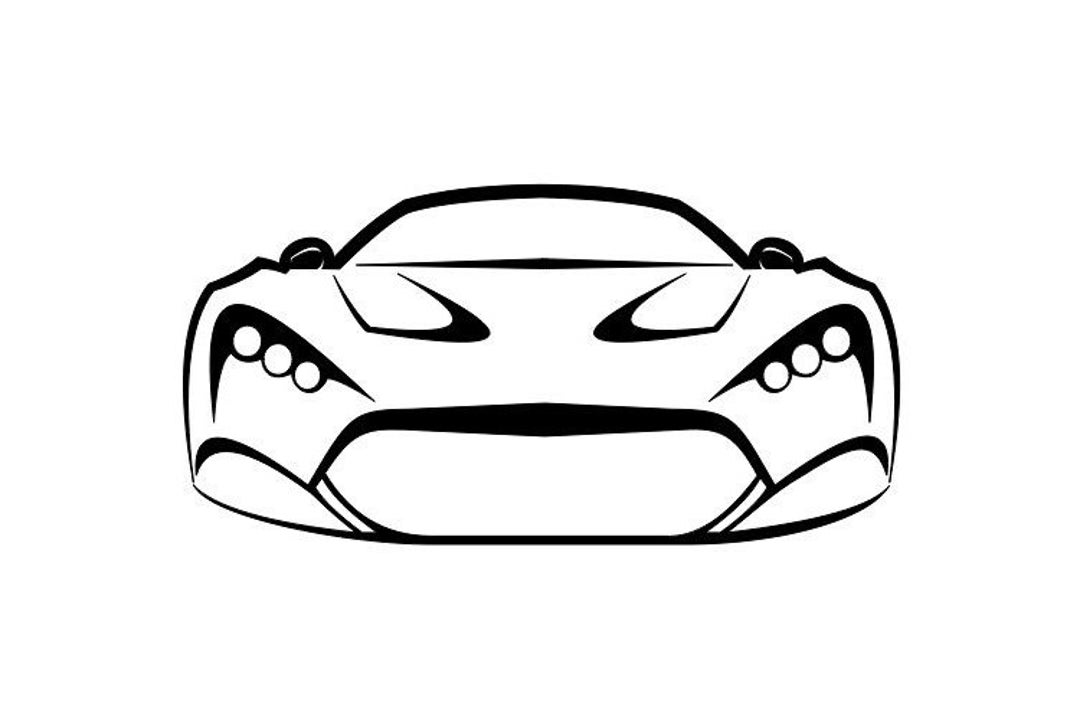 Sports Car Outline No.12 SVG Vector Cutting File / Clip Art Available ...