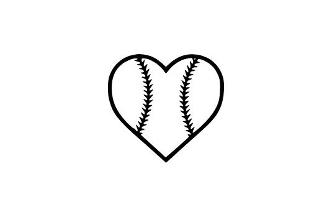 Heart Baseball SVG Vector Cutting File / Clip Art Available for Instant ...