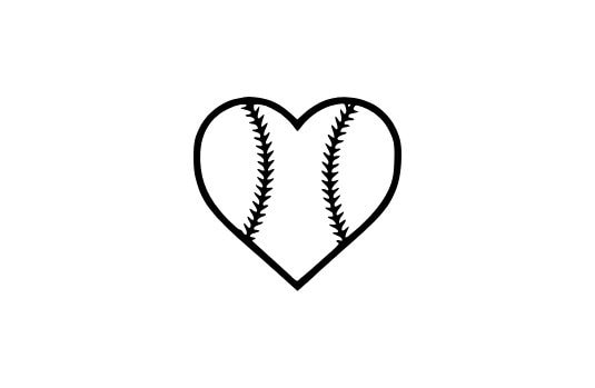 Heart Baseball SVG Vector Cutting File / Clip Art Available for Instant ...