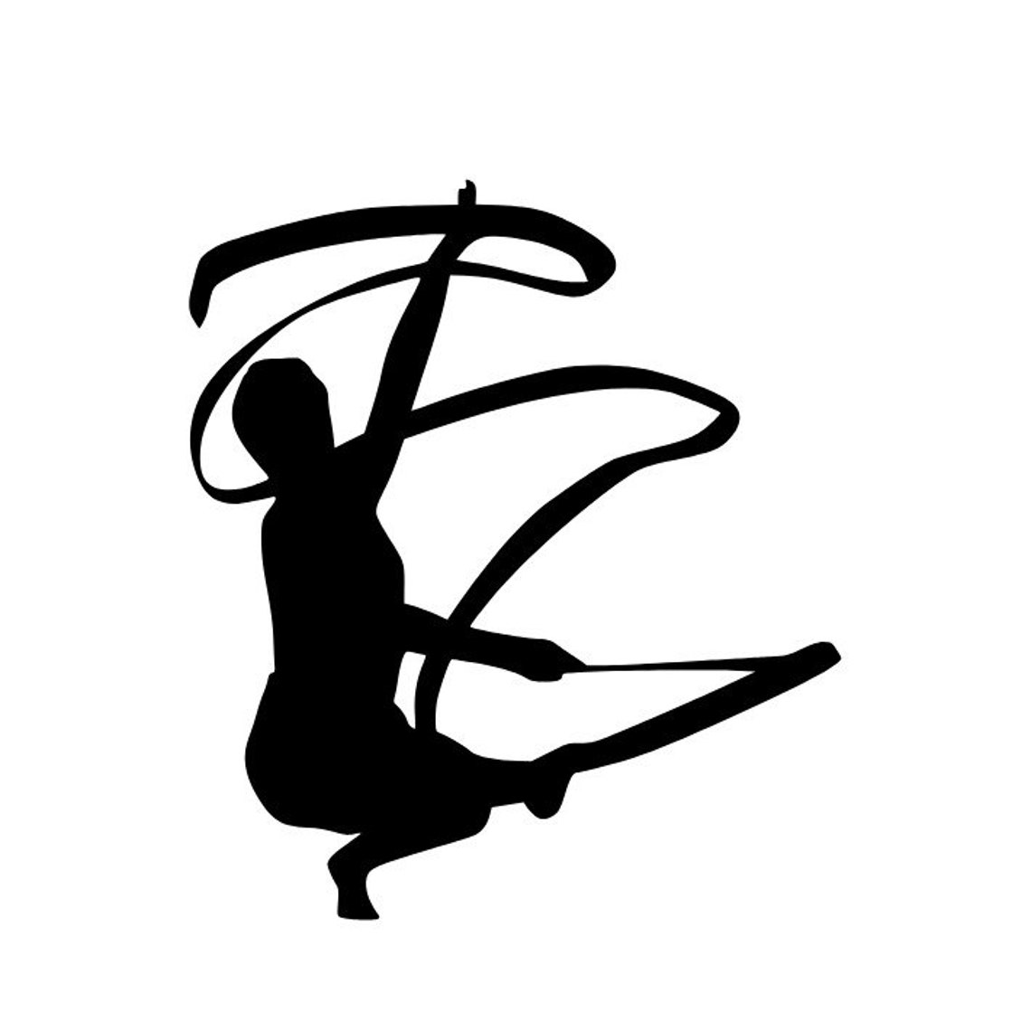 Gymnastics Gymnast 5 Silhouette Svg Vector Cutting File Clip Art