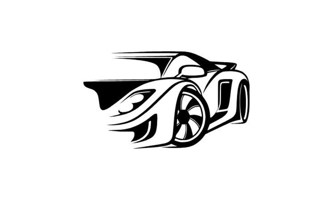 Sports Car Outline SVG Vector Cutting File / Clip Art Available for ...