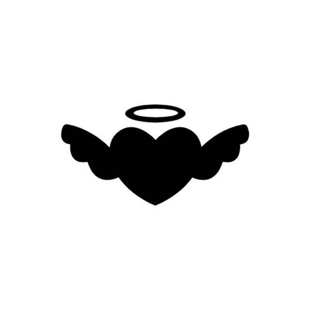 Winged Heart With Halo SVG Vector Cutting File / Clip Art Available for ...