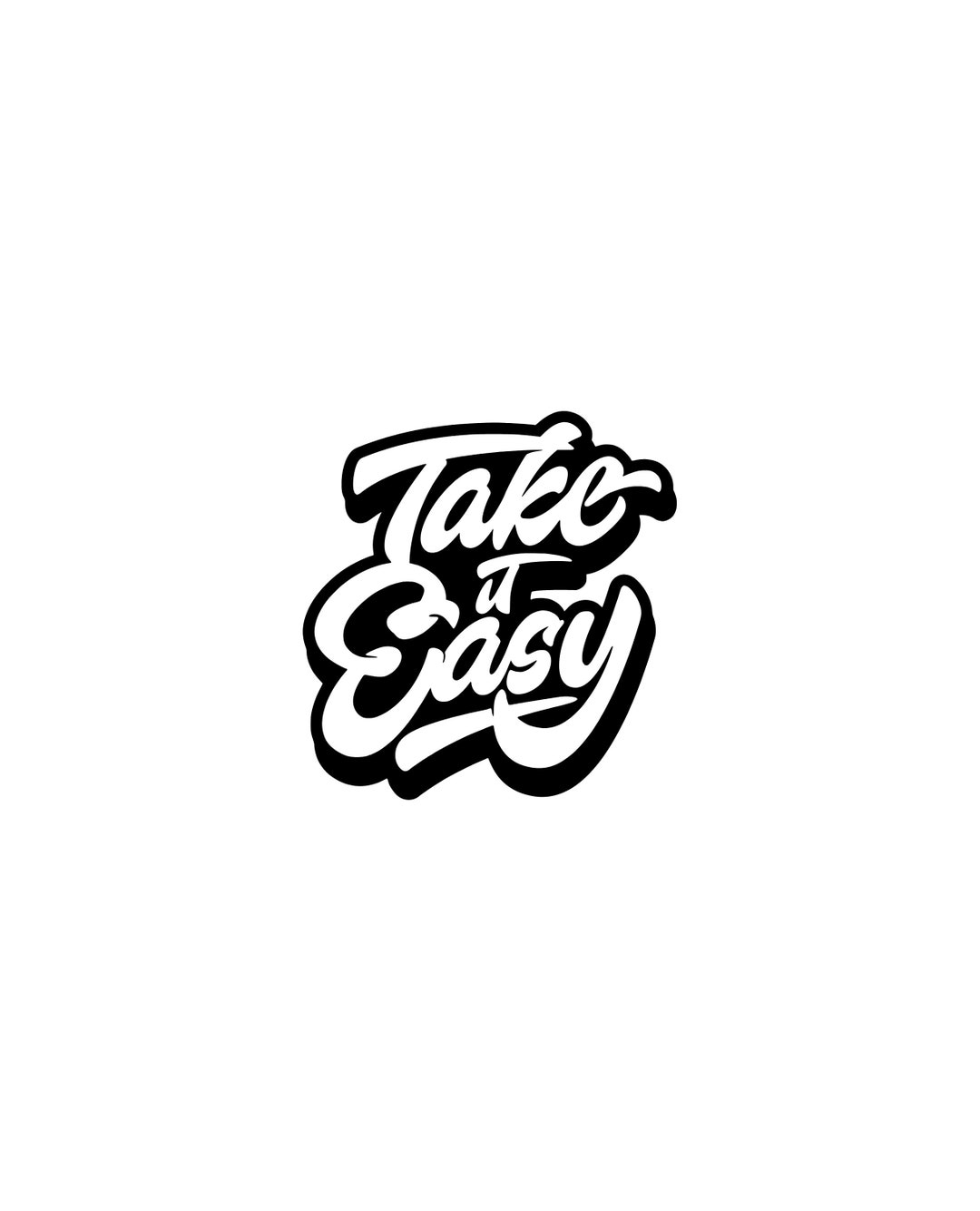 Take It Easy Text Design SVG Vector Cutting File / Clip Art Available ...