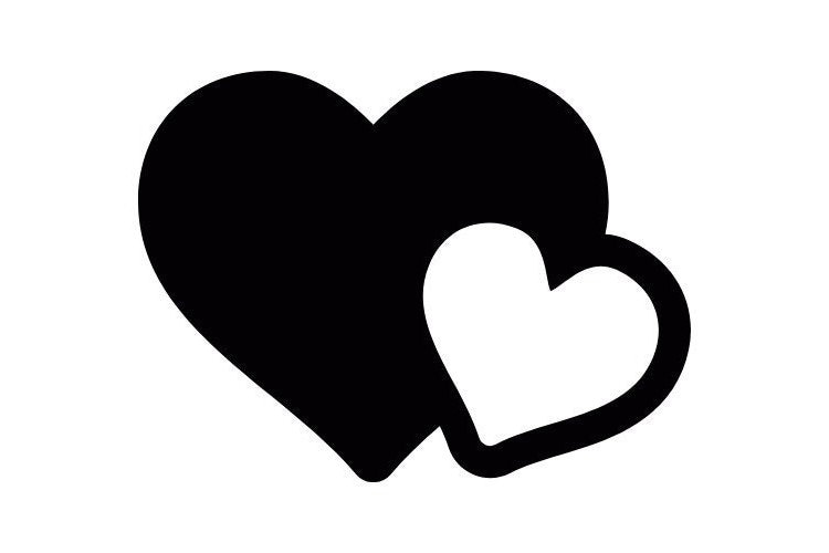 2 Hearts Design SVG Vector Cutting File / Clip Art Available for ...