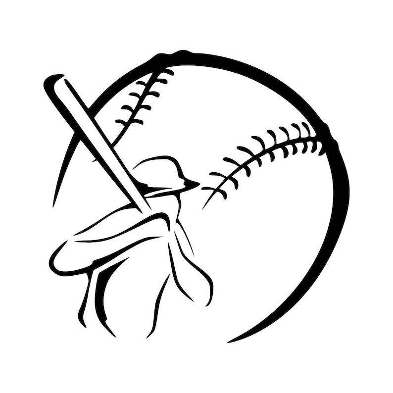 Baseball Batter and Ball SVG Vector Cutting File / Clip Art Available ...