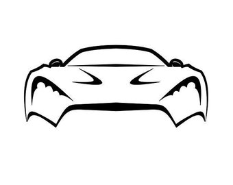 Sports Car Outline SVG Vector Cutting File / Clip Art Available for ...