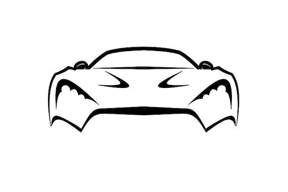 Sports Car Outline No.11 SVG Vector Cutting File / Clip Art | Etsy