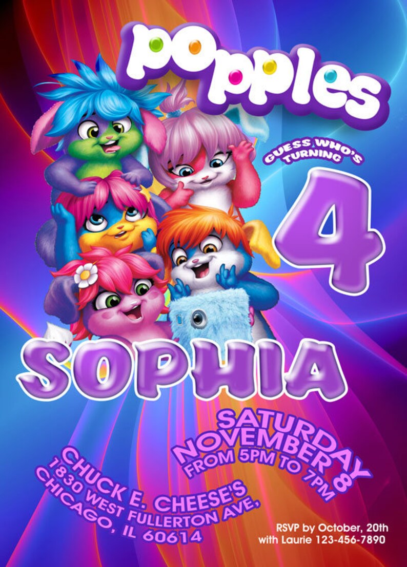 Popples Theme Birthday Party Popples Birthday Party Popples | Etsy