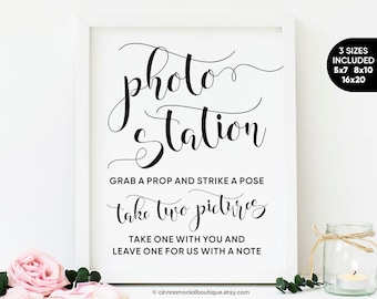 Photo Station Sign - Etsy
