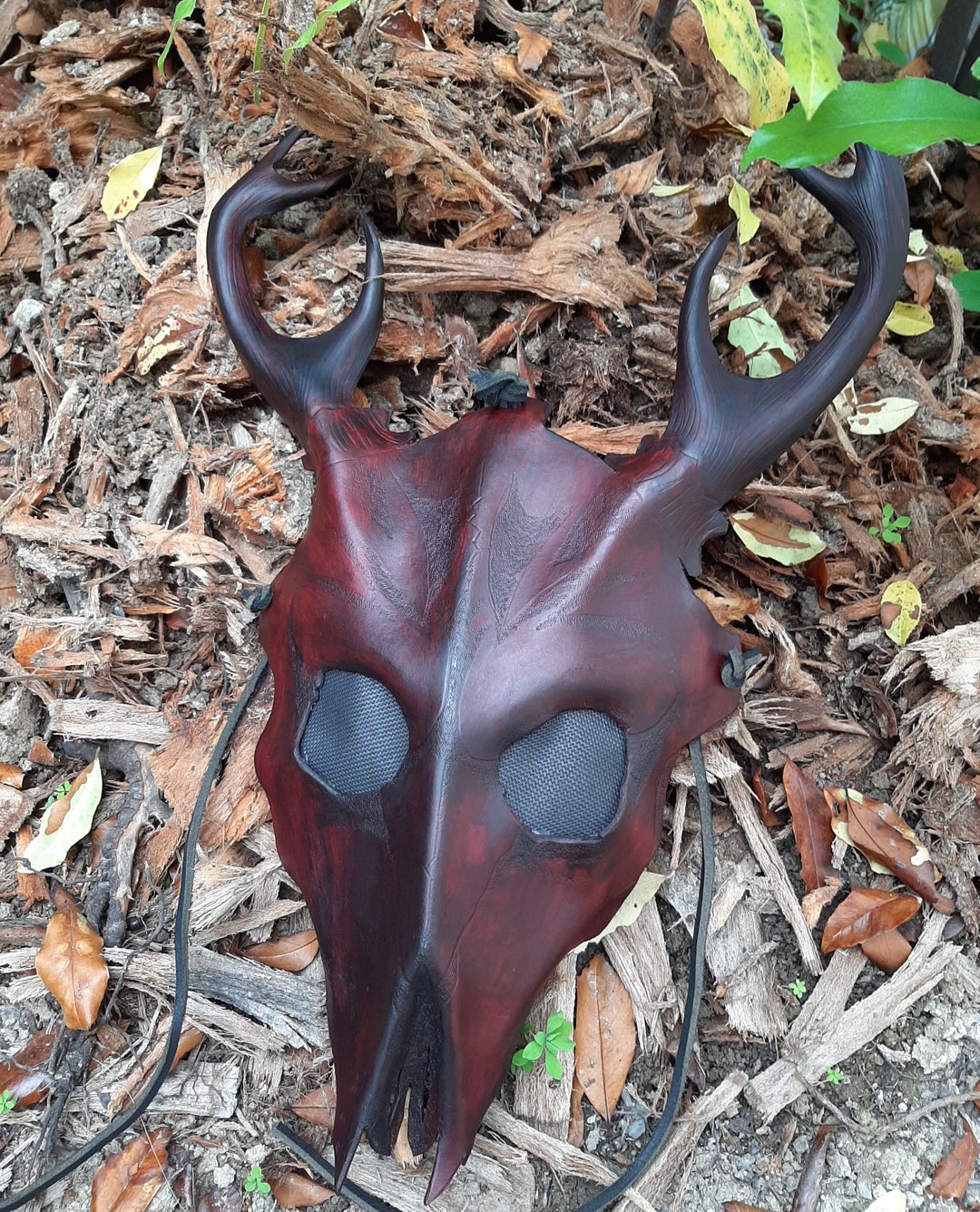 Dark Stag Masqurade Mask Leather - Etsy