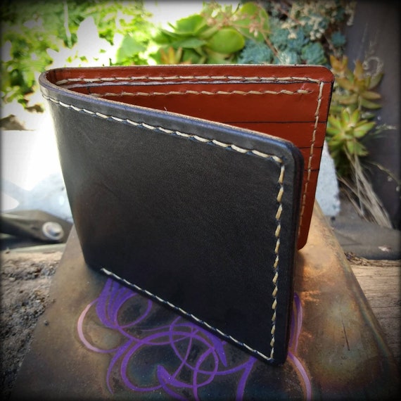 Classic Billfold With ID Window Leather Wallet - Etsy