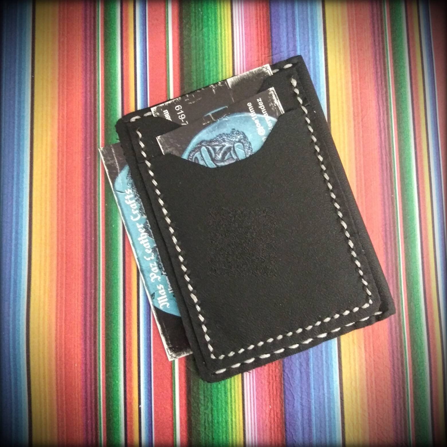 Leather Minimalist Wallet Card Wallet Small Wallet Thin Wallet - Etsy