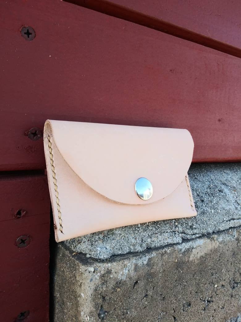 Leather Envelope Style Coin Purse / Card Case - Etsy