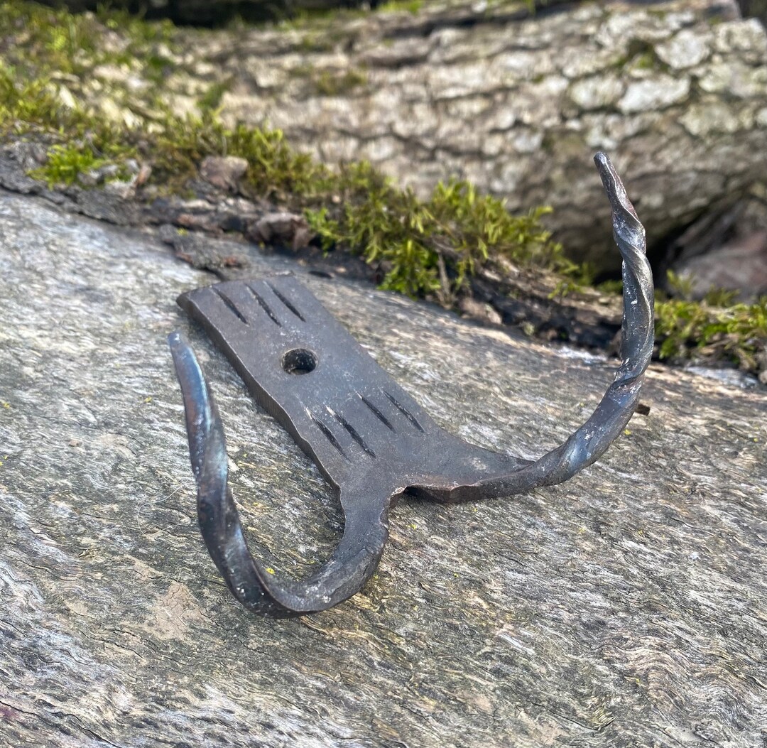 Hand Forged Double Hook - Etsy