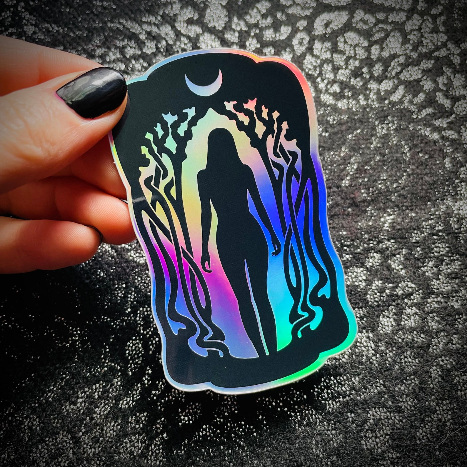 The WITCH Rainbow Holographic Sticker the Vvitch of the Wood - Etsy
