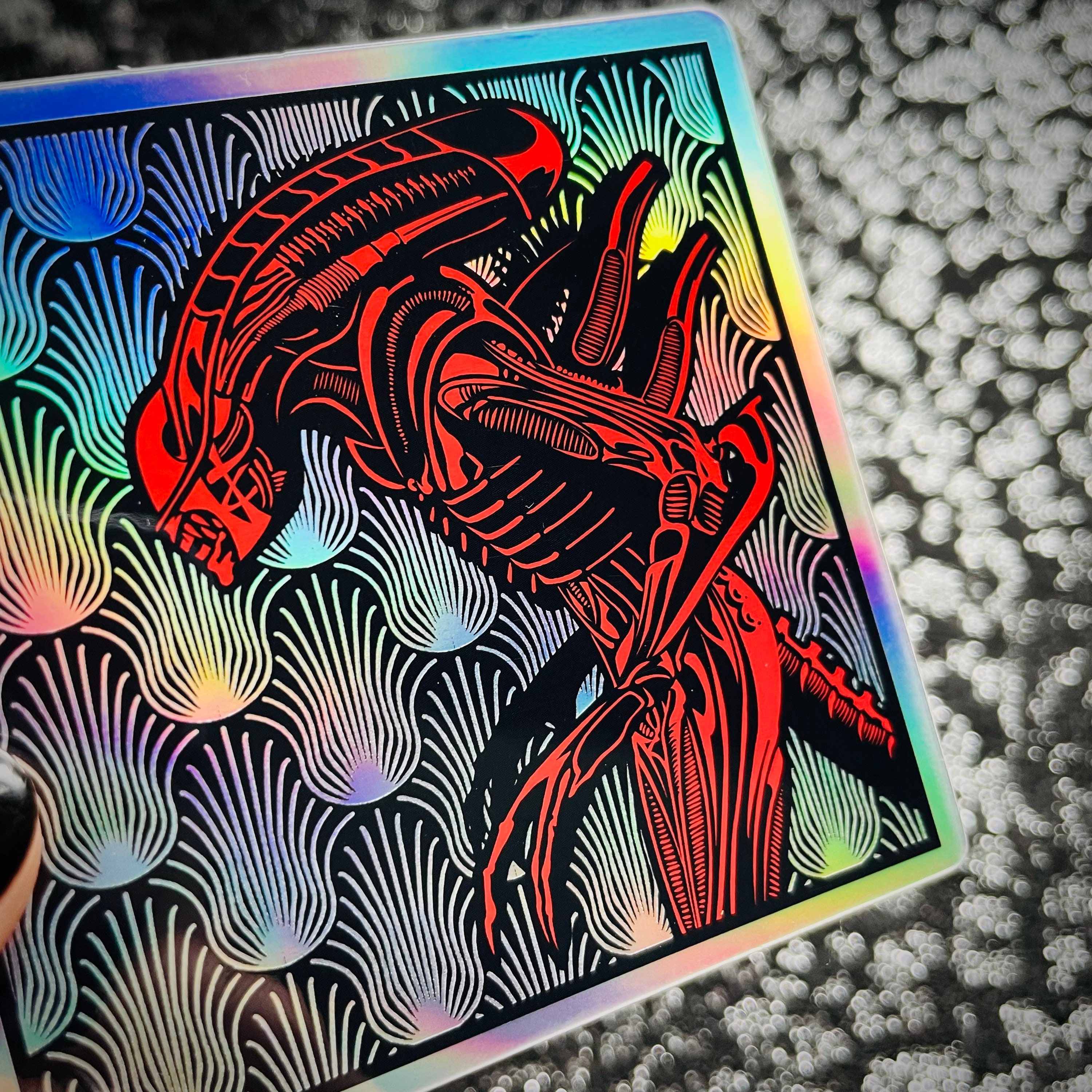 Holographic Xenomorph Alien Sticker Aliens Giger Sci-fi - Etsy