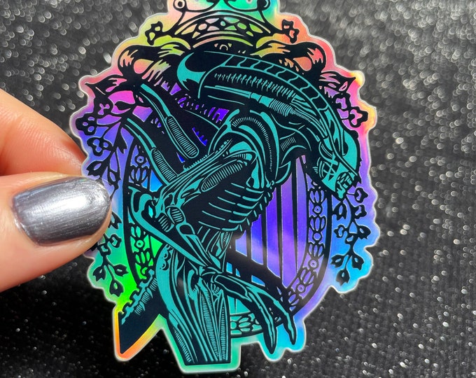 Holographic Xenomorph Alien Sticker Aliens Giger Sci-fi Horror Film ...