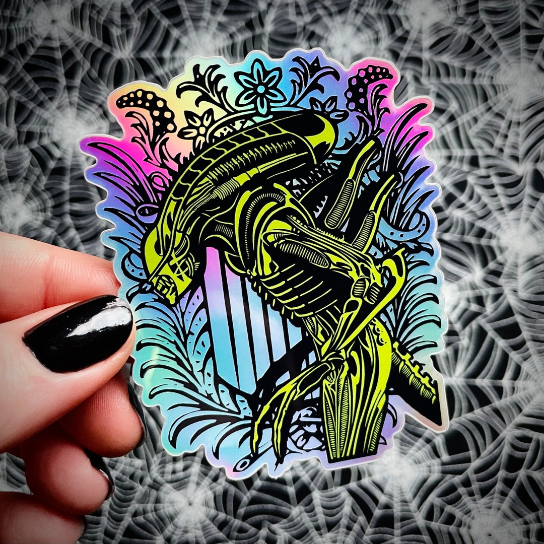 Holographic Xenomorph Alien Sticker Aliens Giger Sci-fi Horror Film ...
