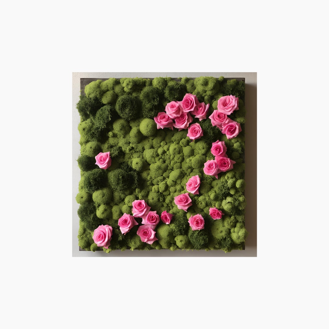 Rose and Moss Wall Decor - Etsy
