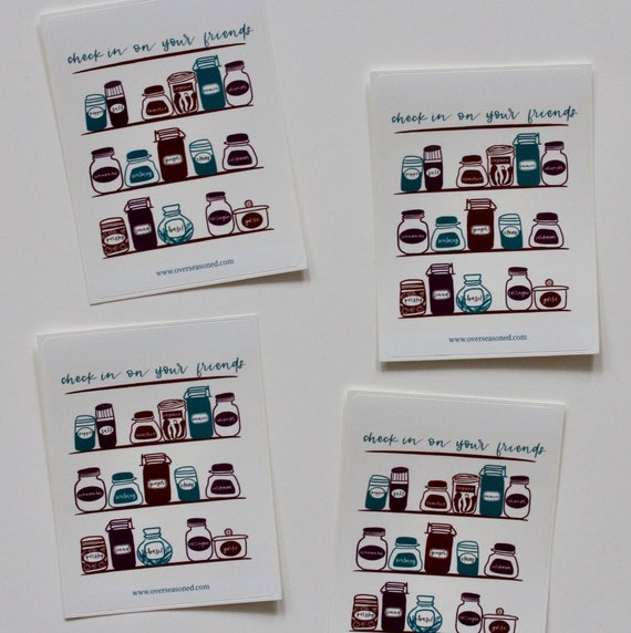 Check in on Your Friends Sticker Set | Etsy