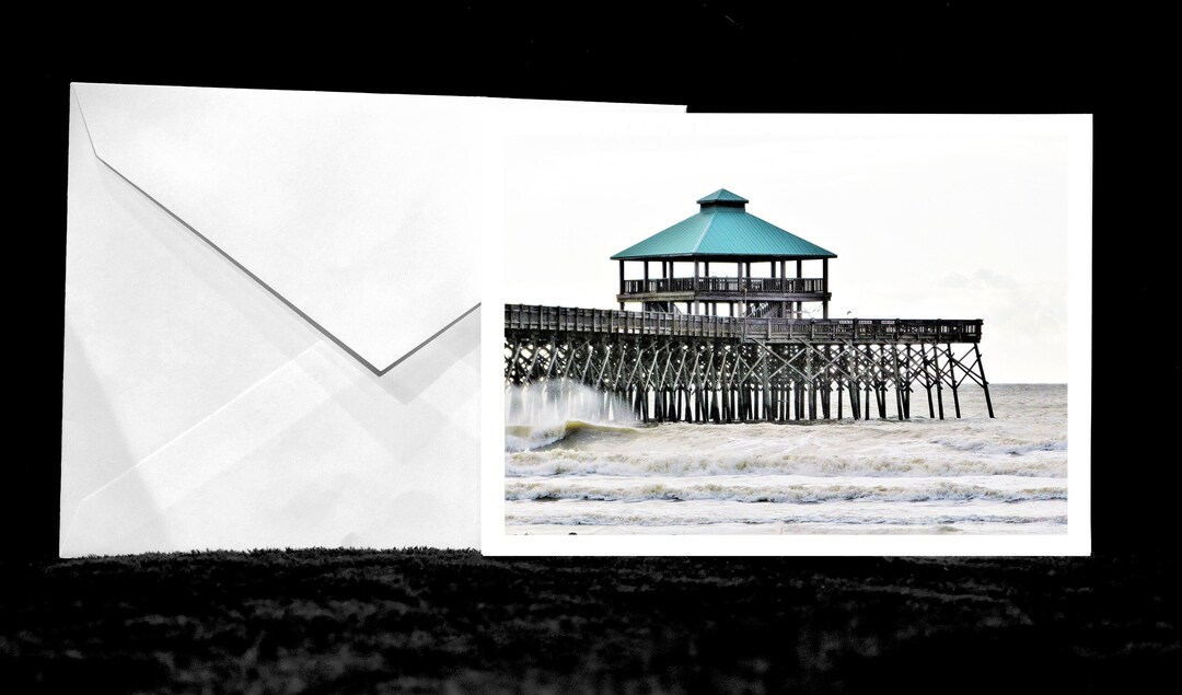 Folly Beach Pier-Prints/Card, Caroline du Sud, océan Atlantique, Edwin ...