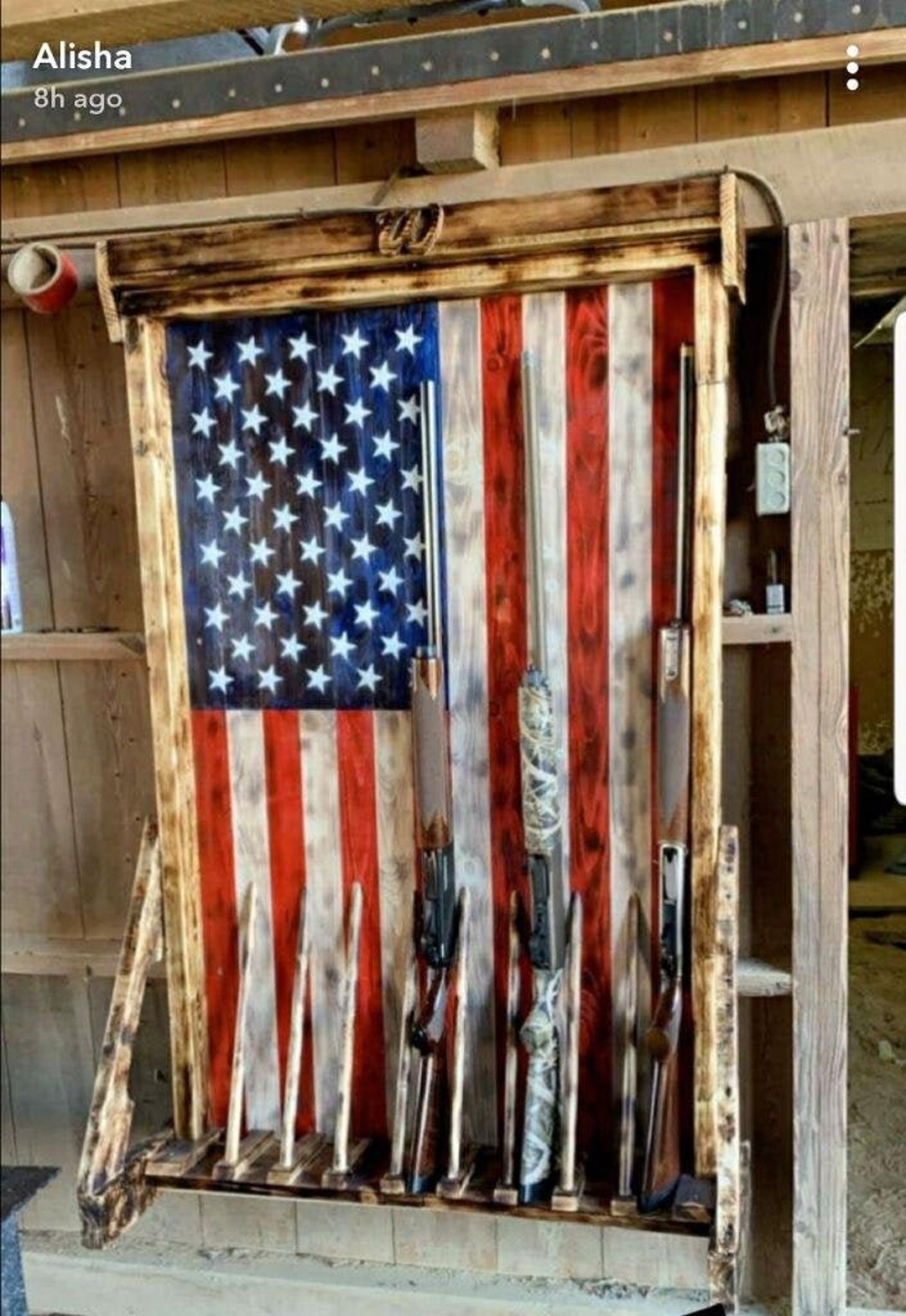 American Flag Gun Rack - Etsy