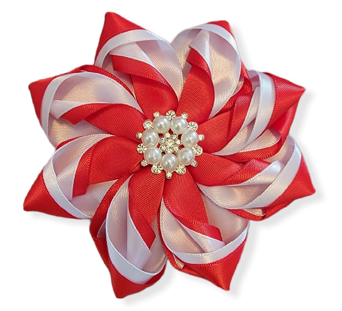 Red and White Corsage - Etsy