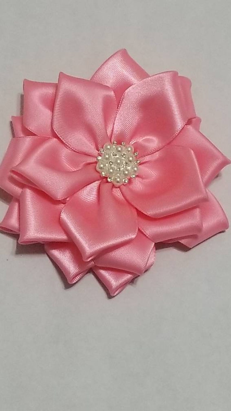 Pink Brooched Flower - Etsy