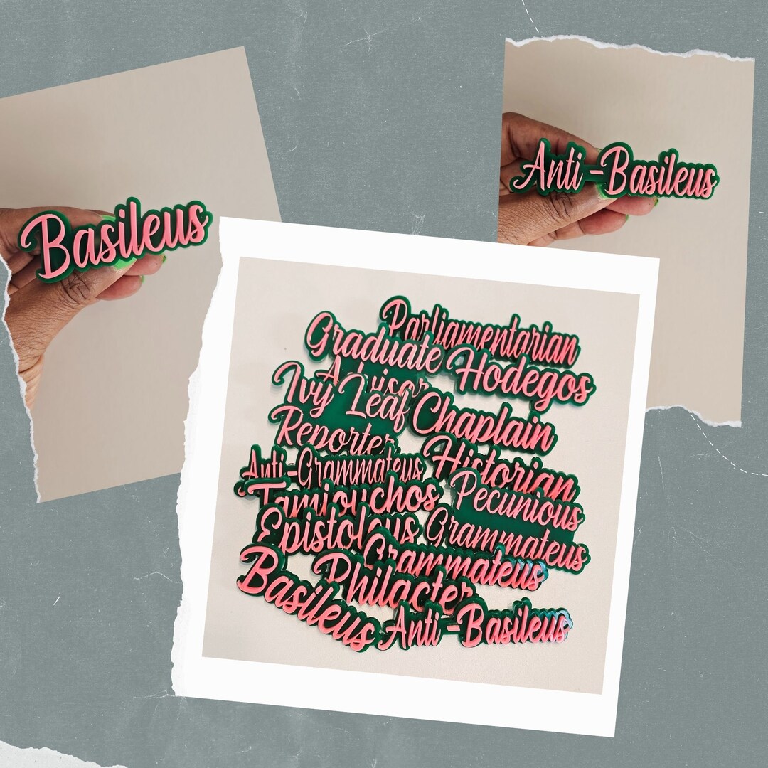 Chapter Officer Pins greek Names - Etsy