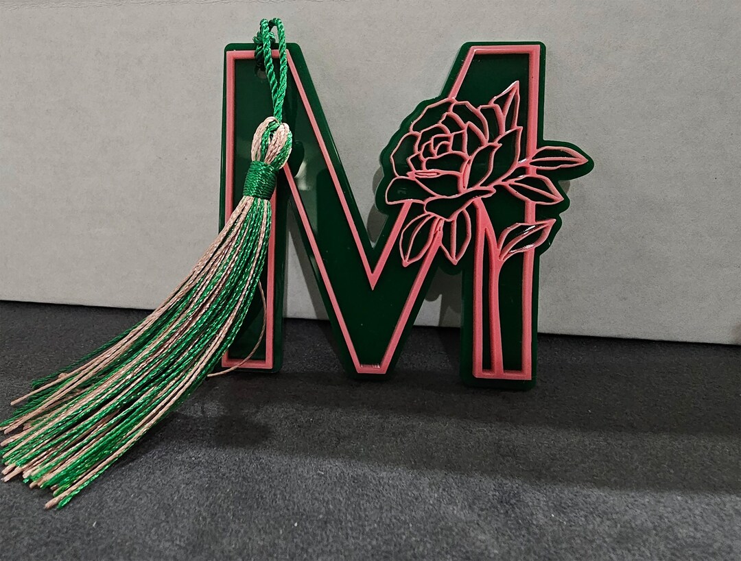 Personalized Initial Purse Charm: Floral Letter Bag Accessory - Etsy