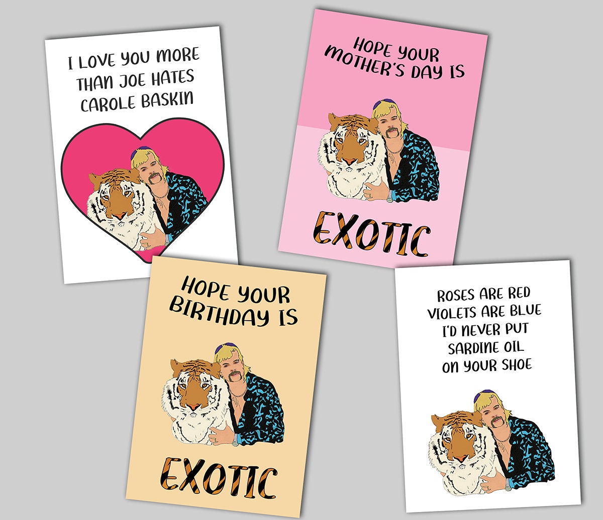 Tiger King Joe Exotic Birthday Card Funny Birthday Card - Etsy