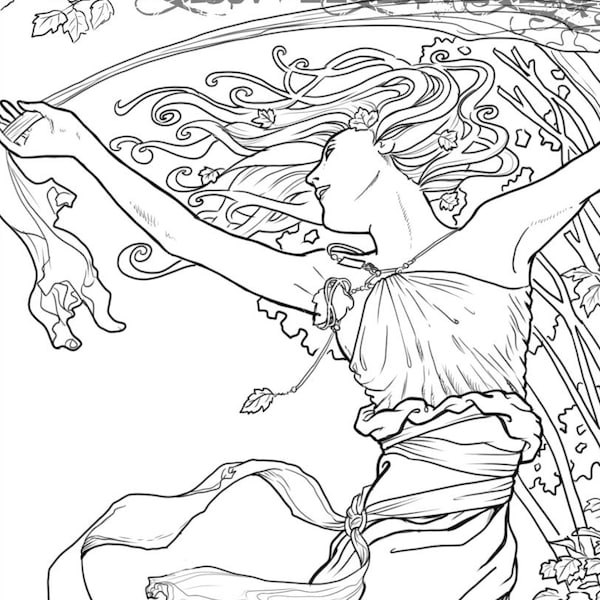 Fairy Coloring Page - Etsy