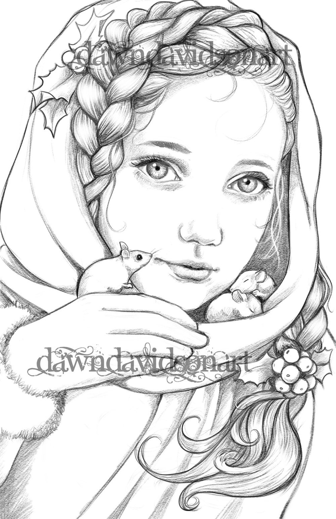 Holiday Portraits Coloring Pages Printable Colouring for - Etsy