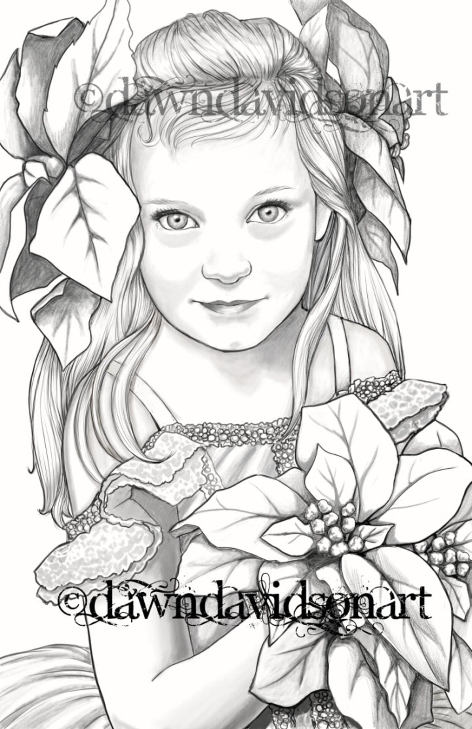 Holiday Portraits Coloring Pages Printable Colouring for - Etsy